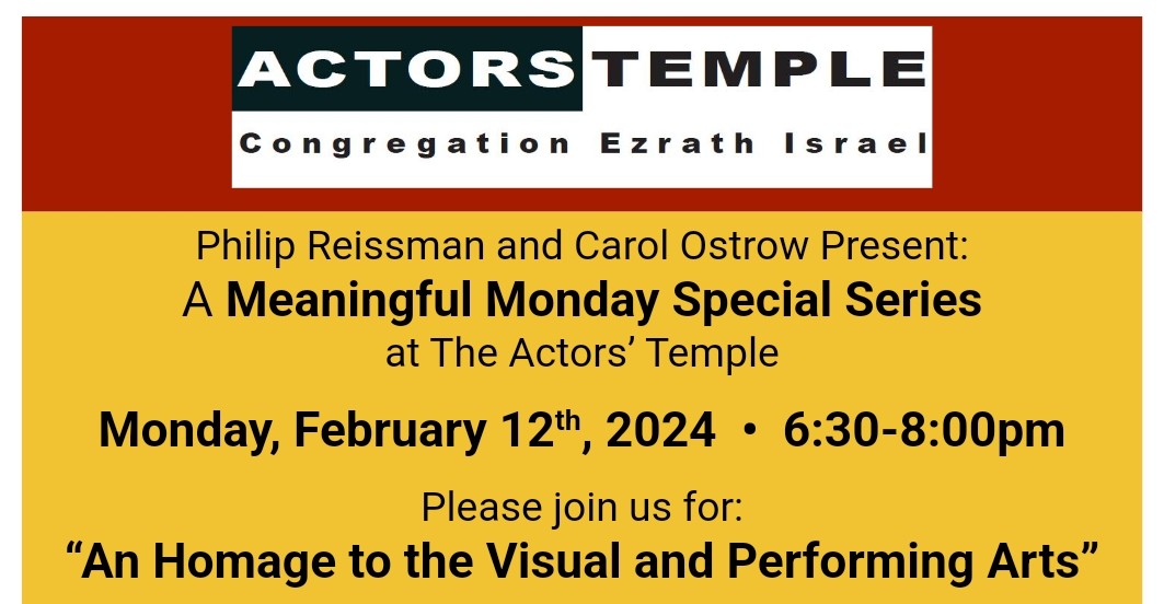 Join us! Carol Ostrow: “An Homage to the Visual and Performing Arts ...